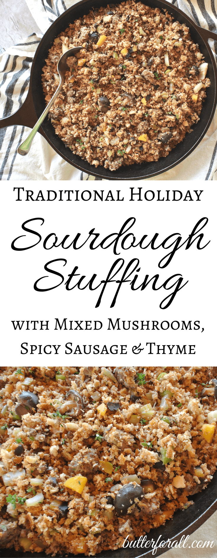 Sourdough Stuffing With Mixed Mushrooms, Spicy Sausage, and Thyme ...