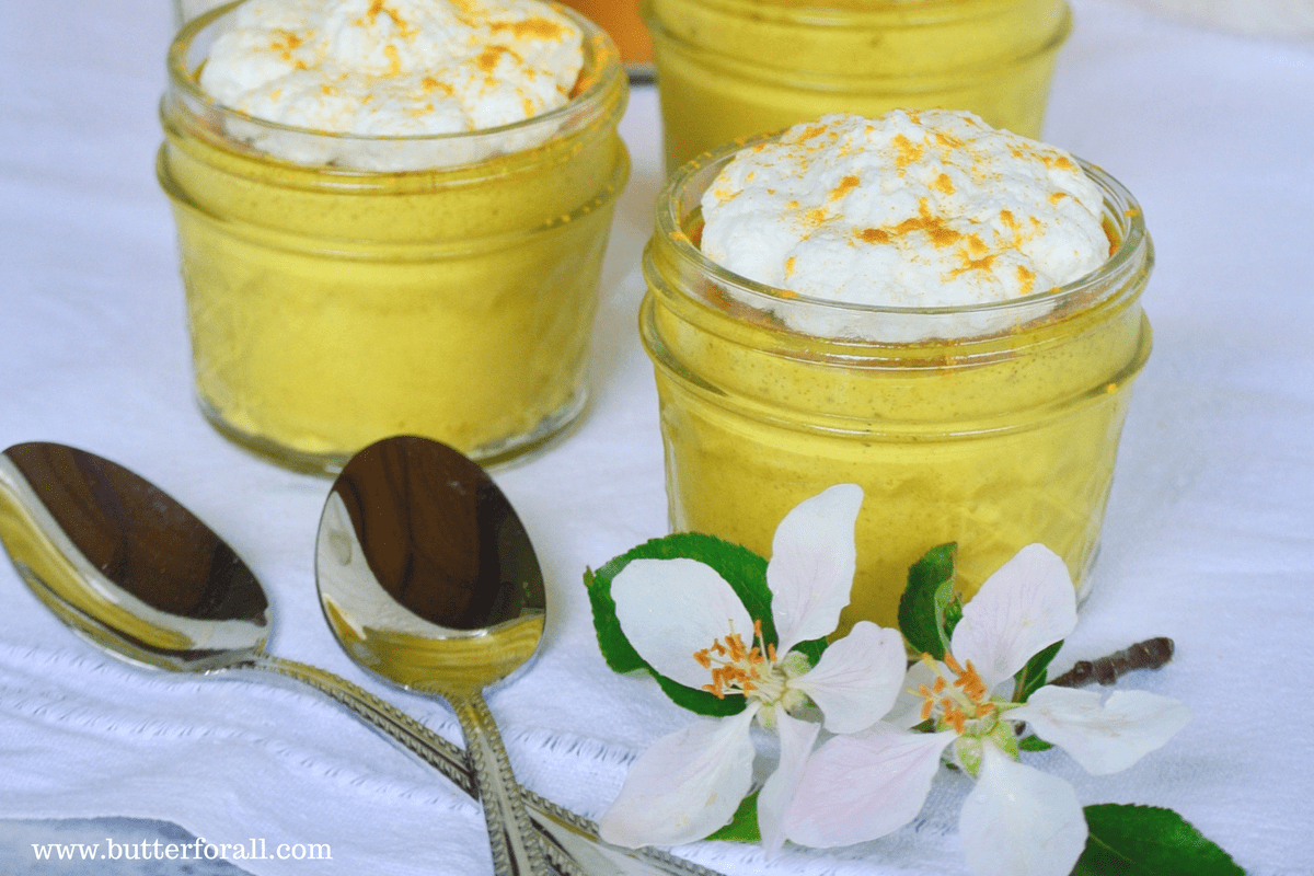 Golden Milk Pots de Crème Sweetened With Honey • Butter For All