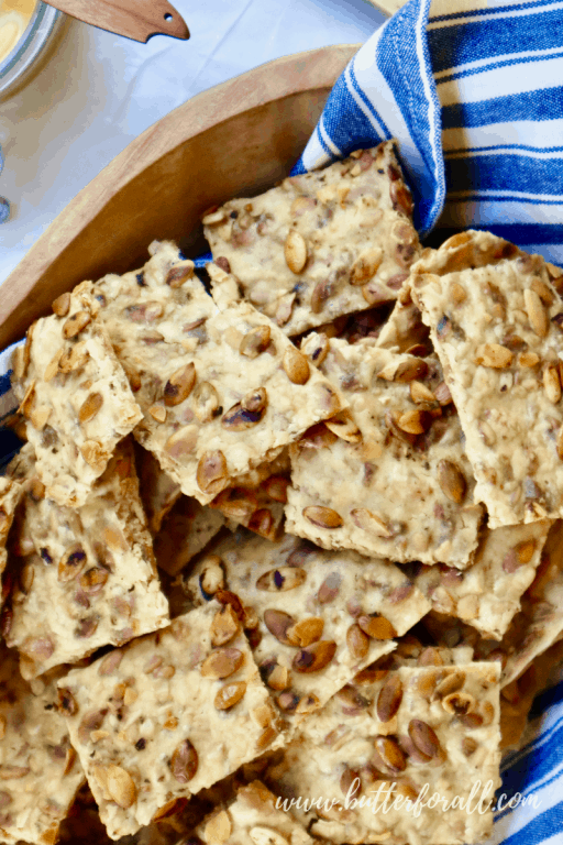 Sprouted Seed Sourdough Crackers • Butter For All