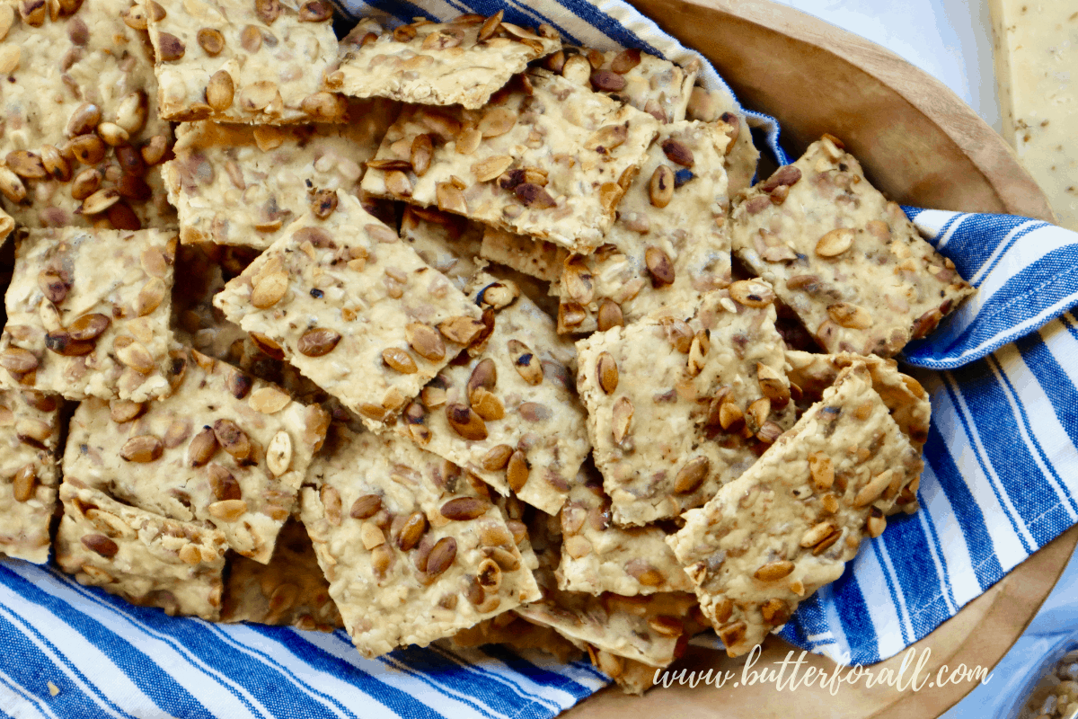 Sprouted Seed Sourdough Crackers • Butter For All
